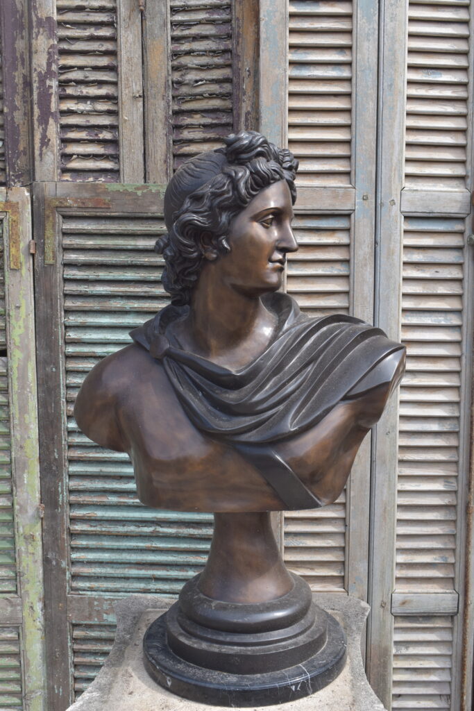 A bronze bust of Apollo - The Old Pot Factory